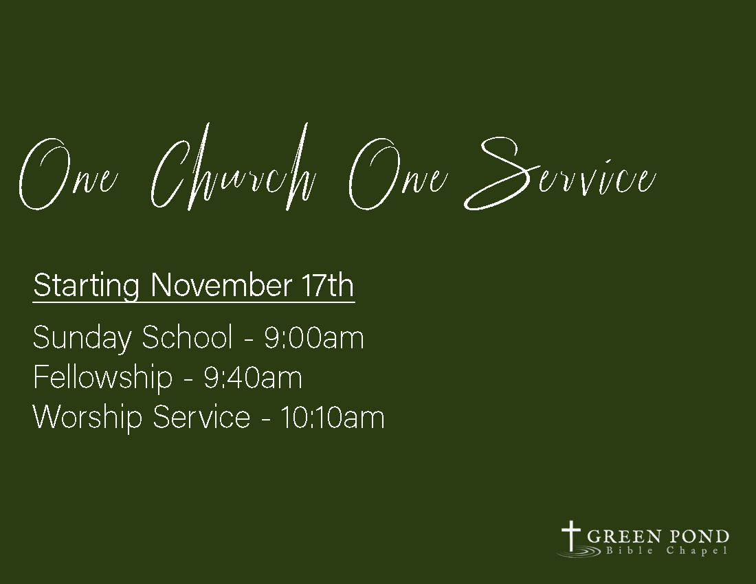 One Church, One Service – Making and Maturing